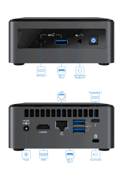 Intel NUC10i7FNH Core i7 Linux Mini-Pc | Laptopmetlinux.nl